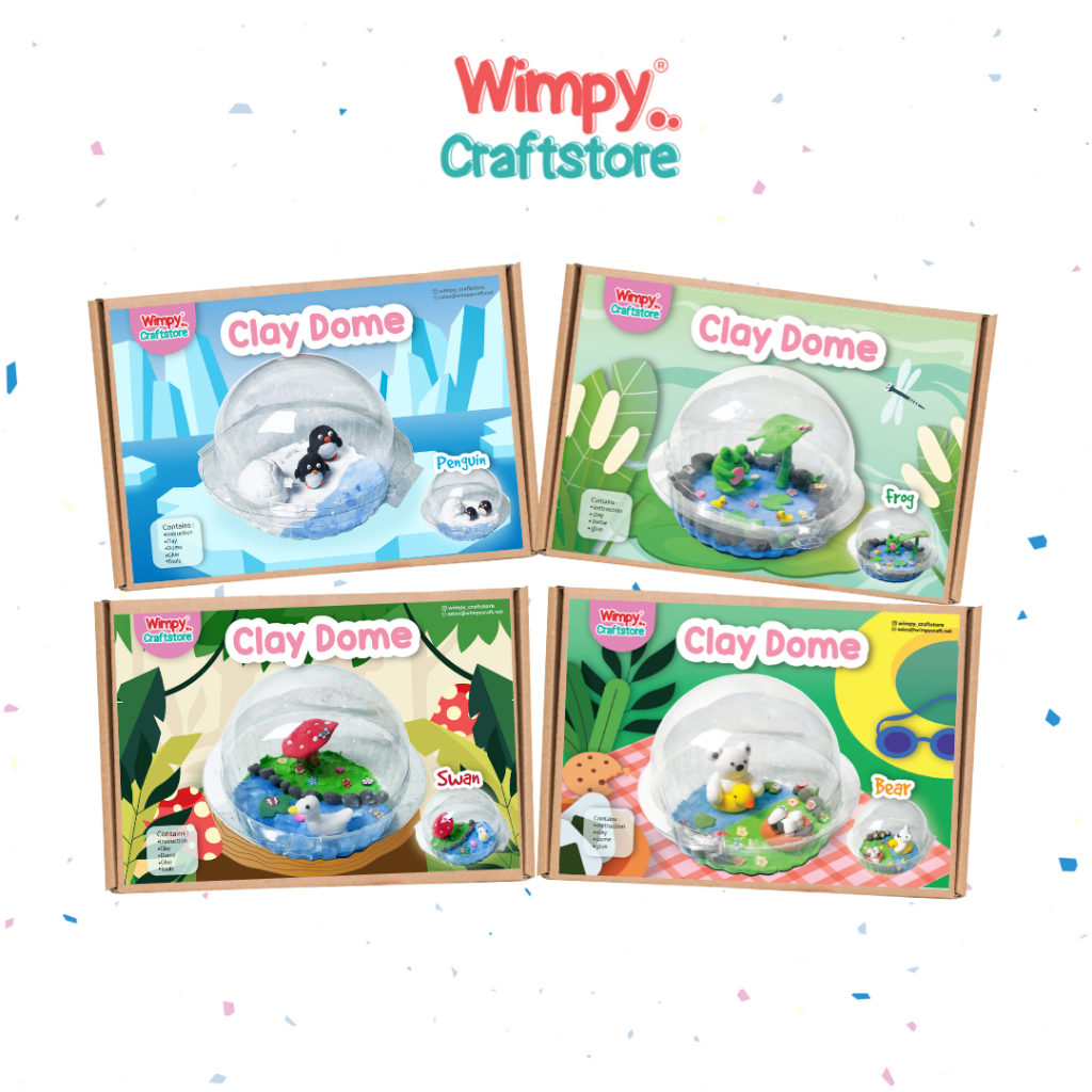 Jual Wimpy Kit Clay Dome Animal Craft KIT Art Set DIY Clay Art Mainan ...