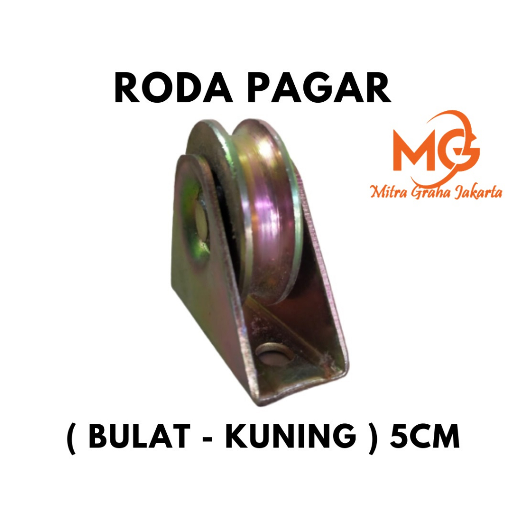 Jual Katrol / Kerekan / Roda pagar single bearing bulat 50mm (2 ...