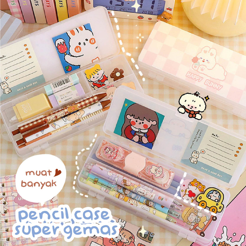 Jual Hard Case Pencil Box Cute Japan Korea l Kotak Pensil Aesthetic l ...