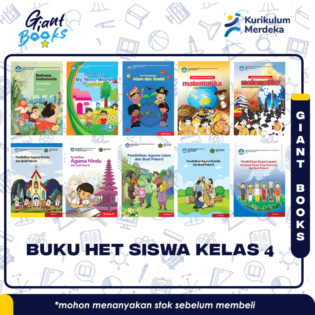 Jual Giant Books – (KURIKULUM TERBARU) Buku Siswa / Buku Teks HET Kurmer Sekolah SD Kelas 4 ...