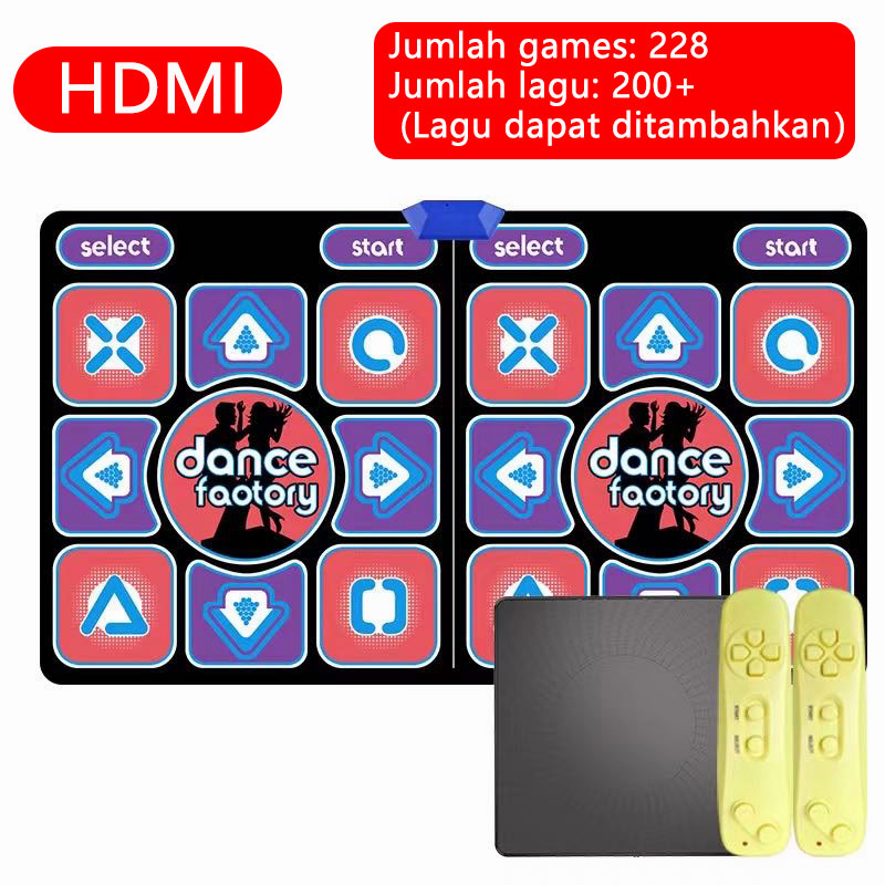 Jual Wireless Dancing Pad for 2 people - Karpet Step TV Dance Mat ...