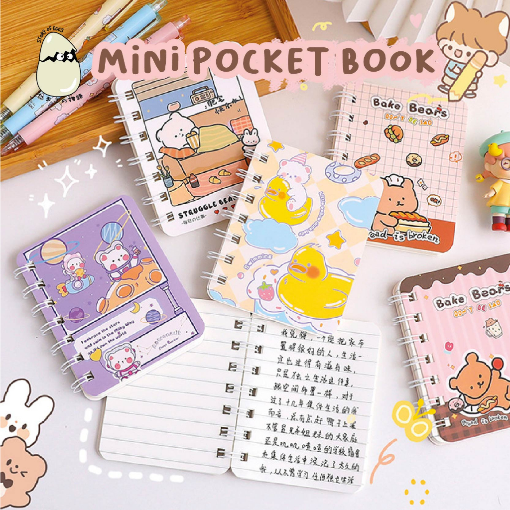 Jual Mini Pocket Note Book Aesthetic and Cute 80 Lembar Note Book Buku ...