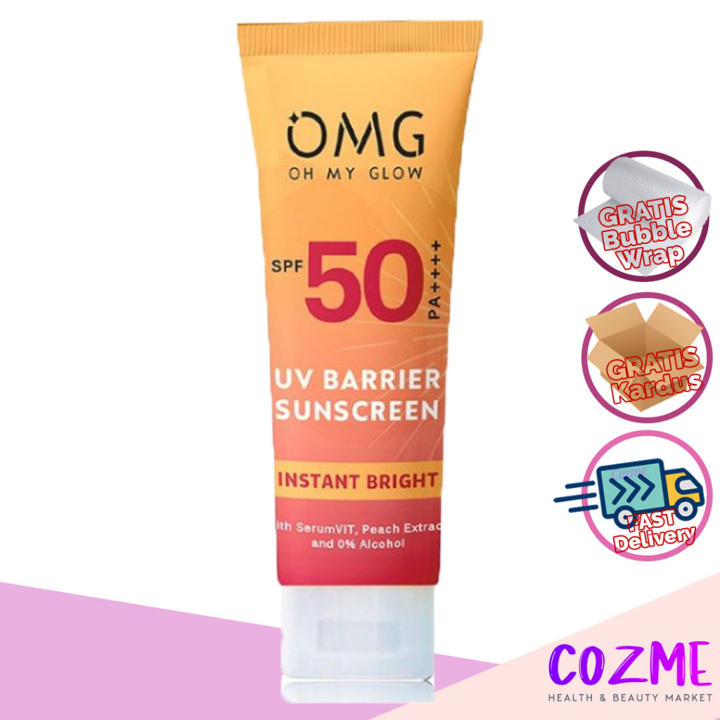 Jual OMG Oh My Glow Uv Barrier Sunscreen SPF 50 PA++++ 25ml | Shopee Indonesia