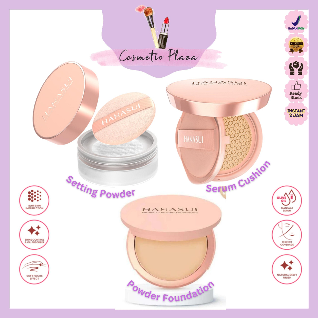Jual HANASUI Perfect Fit Setting Powder | Serum Cushion | Powder ...