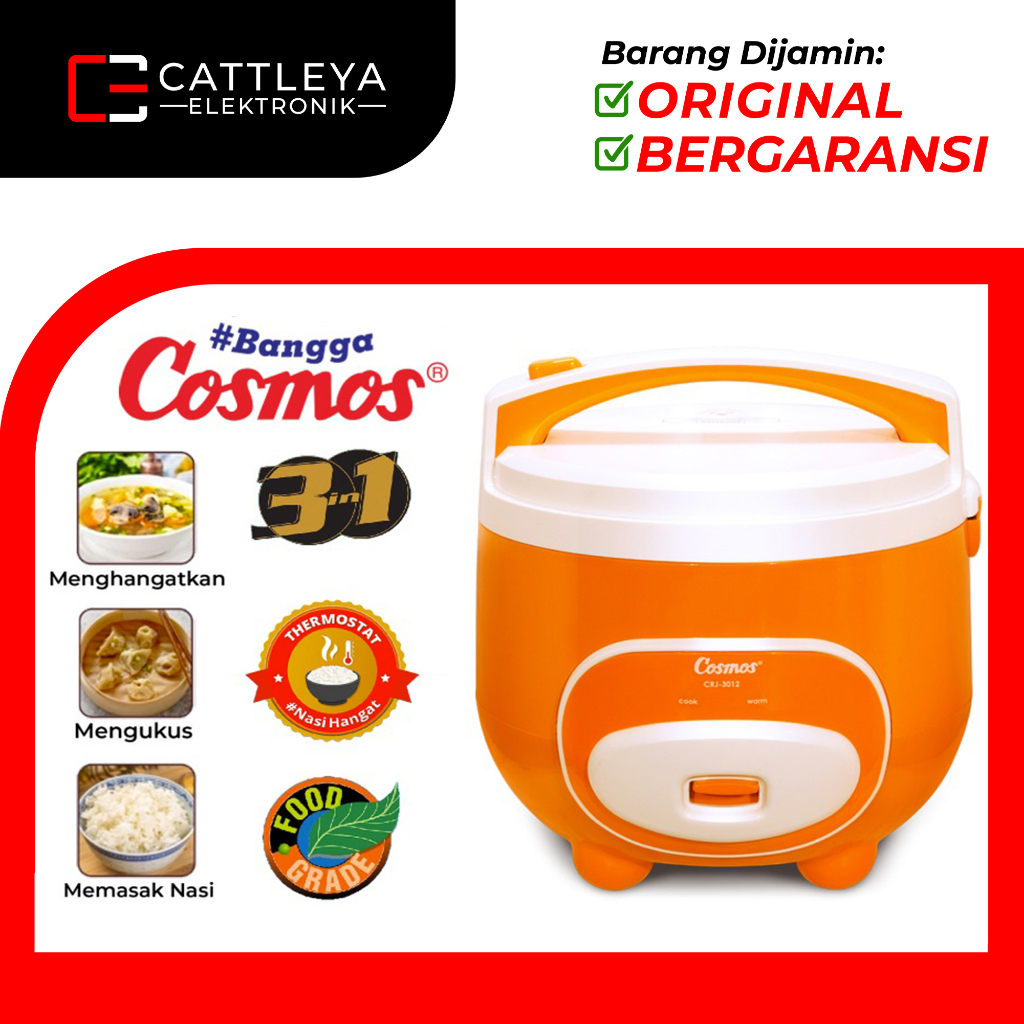 Jual [COD] COSMOS RICE COOKER / MAGIC COM CRJ3012 / CRJ 3012 / CRJ-3012 ...