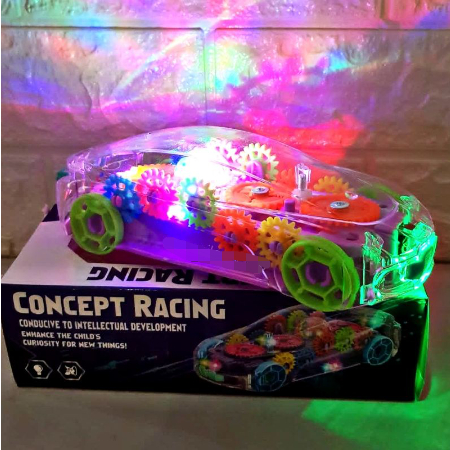 Jual SNI Mainan mobil sedan transparan lampu LED dan musik +BATERAI AA ...