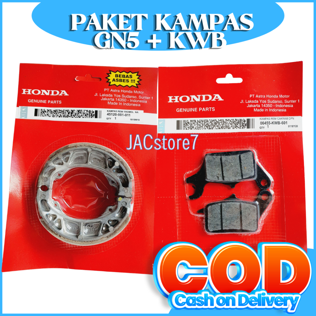 Jual PAKET KAMPAS REM REVO ABS REVO FI REVO FIT SET DEPAN BELAKANG KWB ...