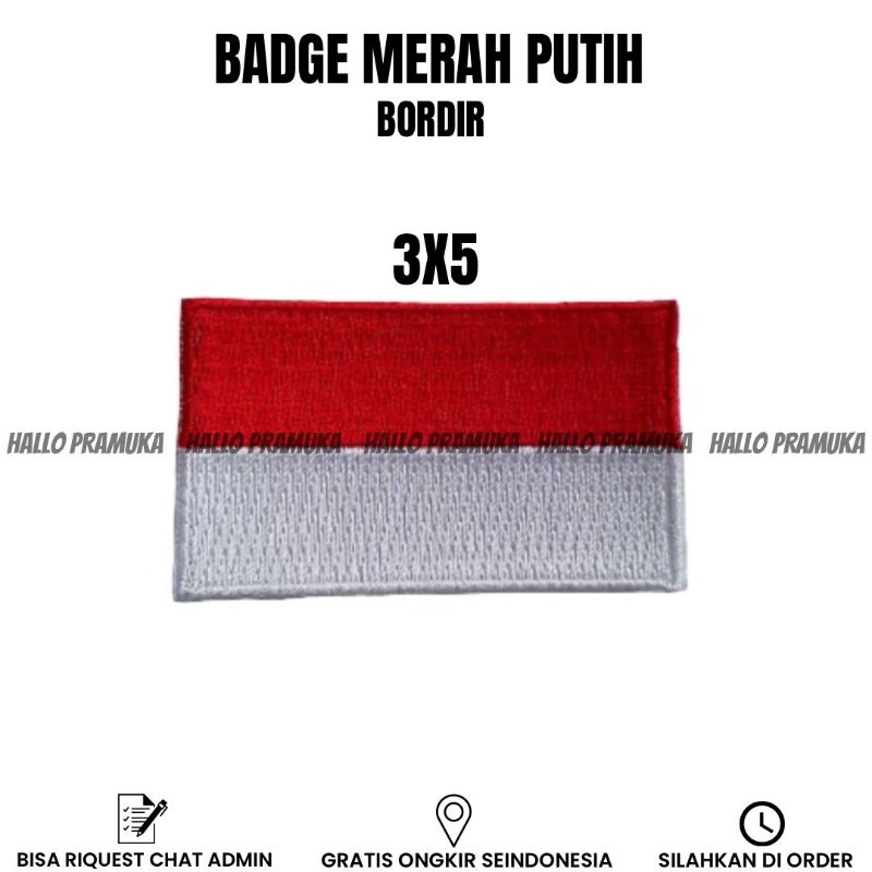 Jual Badge Merah putih ukuran 3x5 Cm | Shopee Indonesia