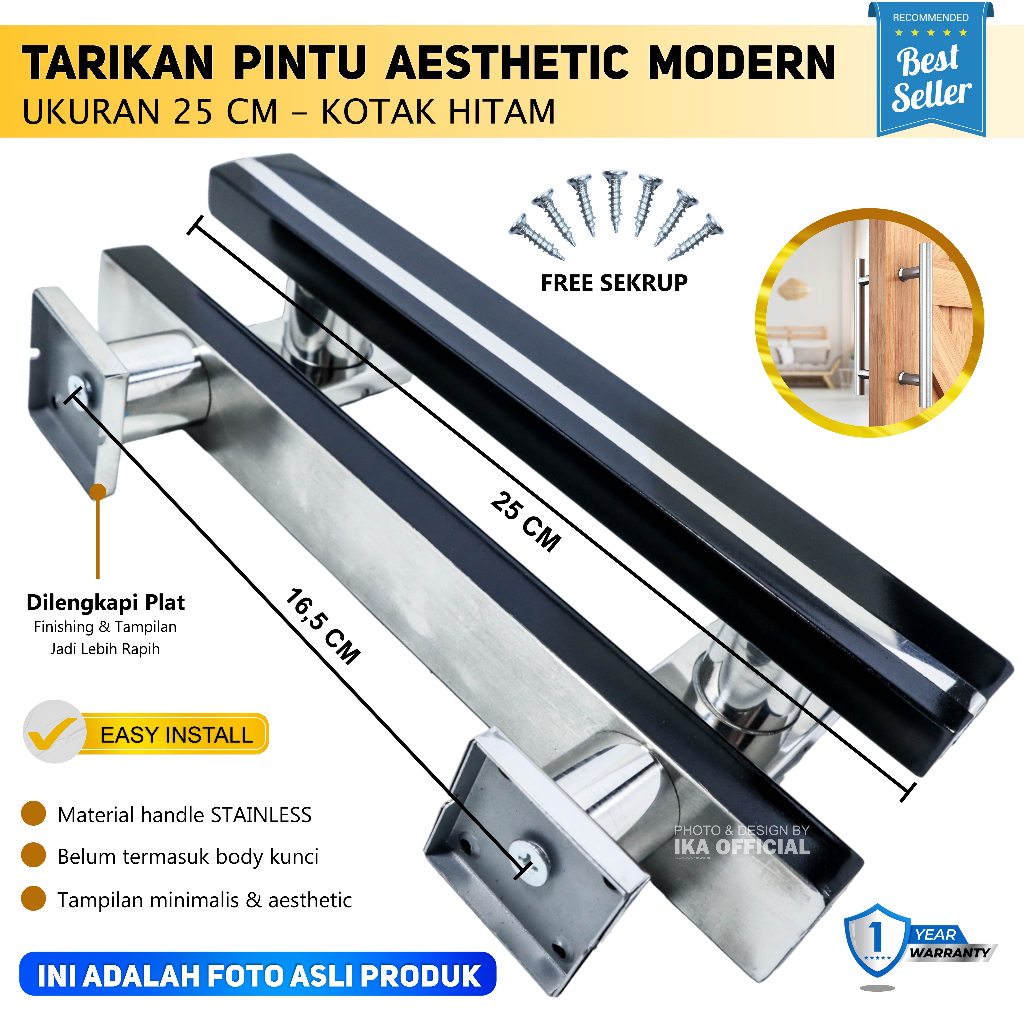 Jual handle pintu rumah 33 cm & 45 cm murah minimalis tarikan pintu ...