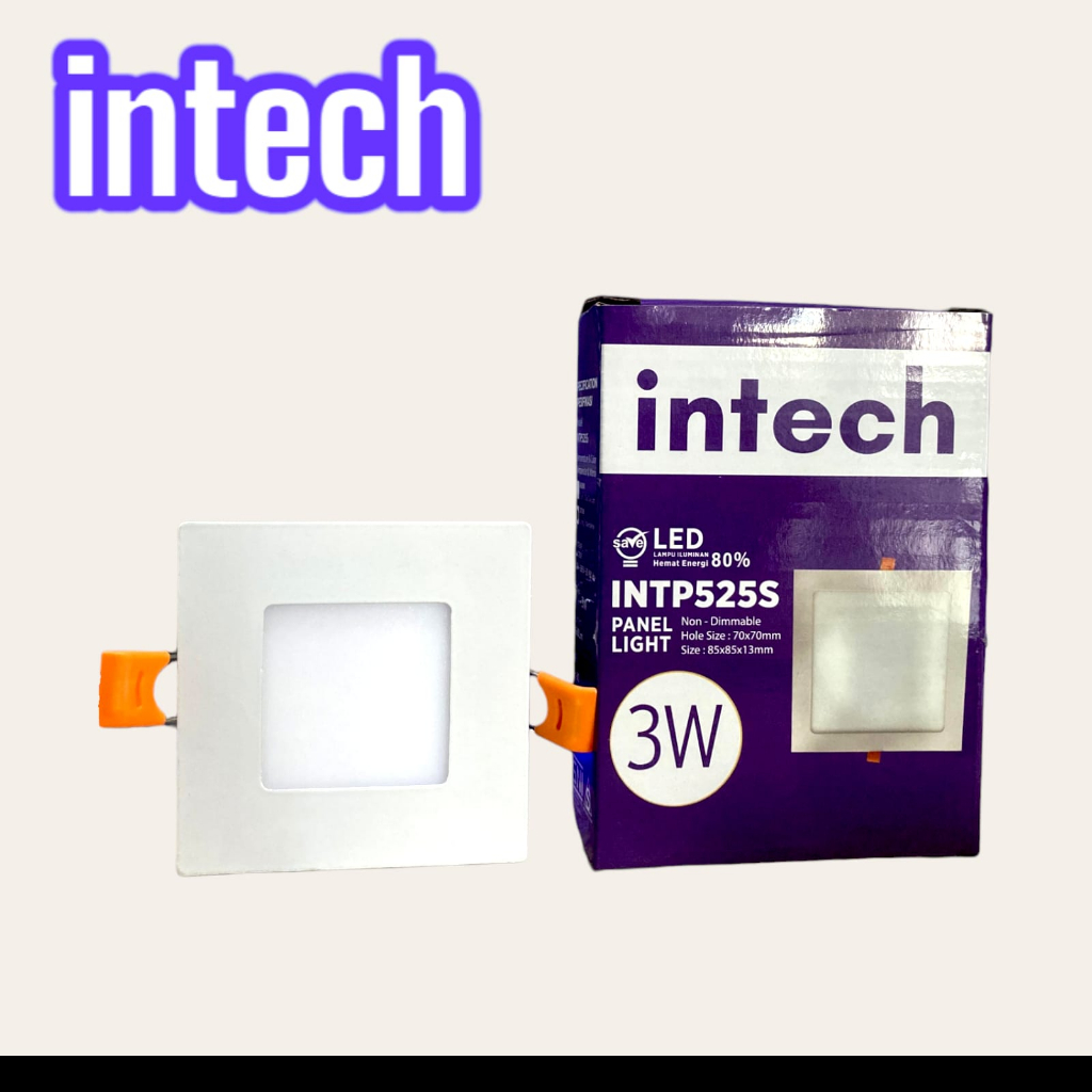 Jual INTECH Downlight Panel Light LED Inbow 3W 3 Watt Kotak INTP525S ...