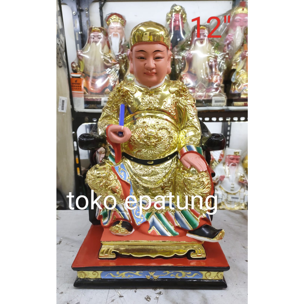 Jual patung dewa san po kong / ceng ho - 12 inch - kayu - duduk ...