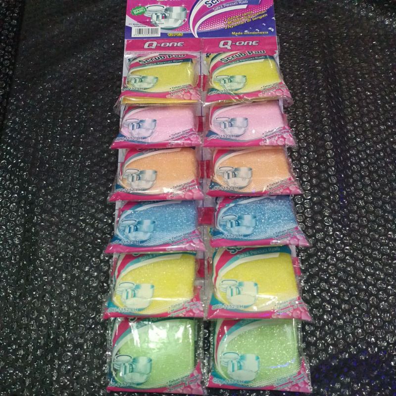 Jual Spons cuci piring warna kualitas tinggi 12 pcs | Shopee Indonesia