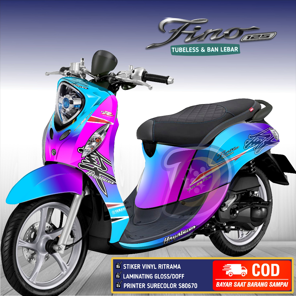 Jual Decal Fino 125 Full Body Striping Yamaha Fino 125 Stiker Motor ...
