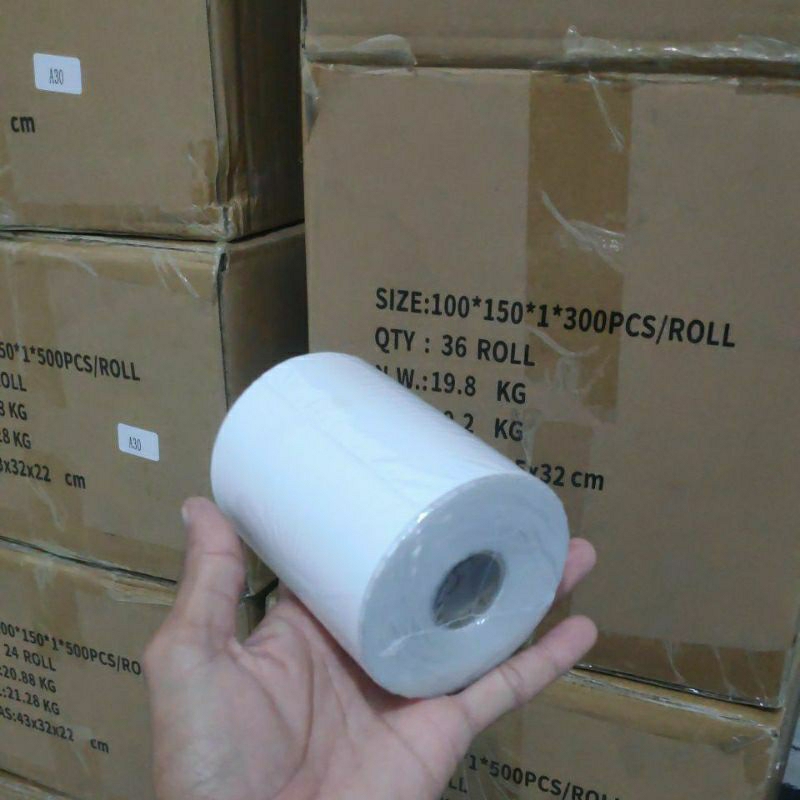 Jual Kertas Thermal A6 Cetak Resi barcode sticker OL Shop - 100 x 150 ...