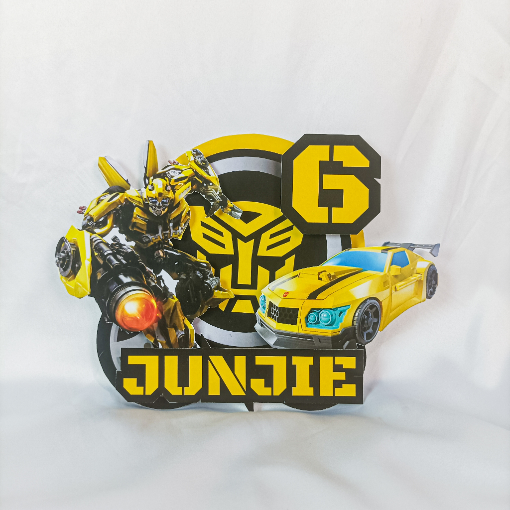 Jual Topper 3D Bumblebee Transformers Hiasan Kue Ulang Tahun - Custom ...