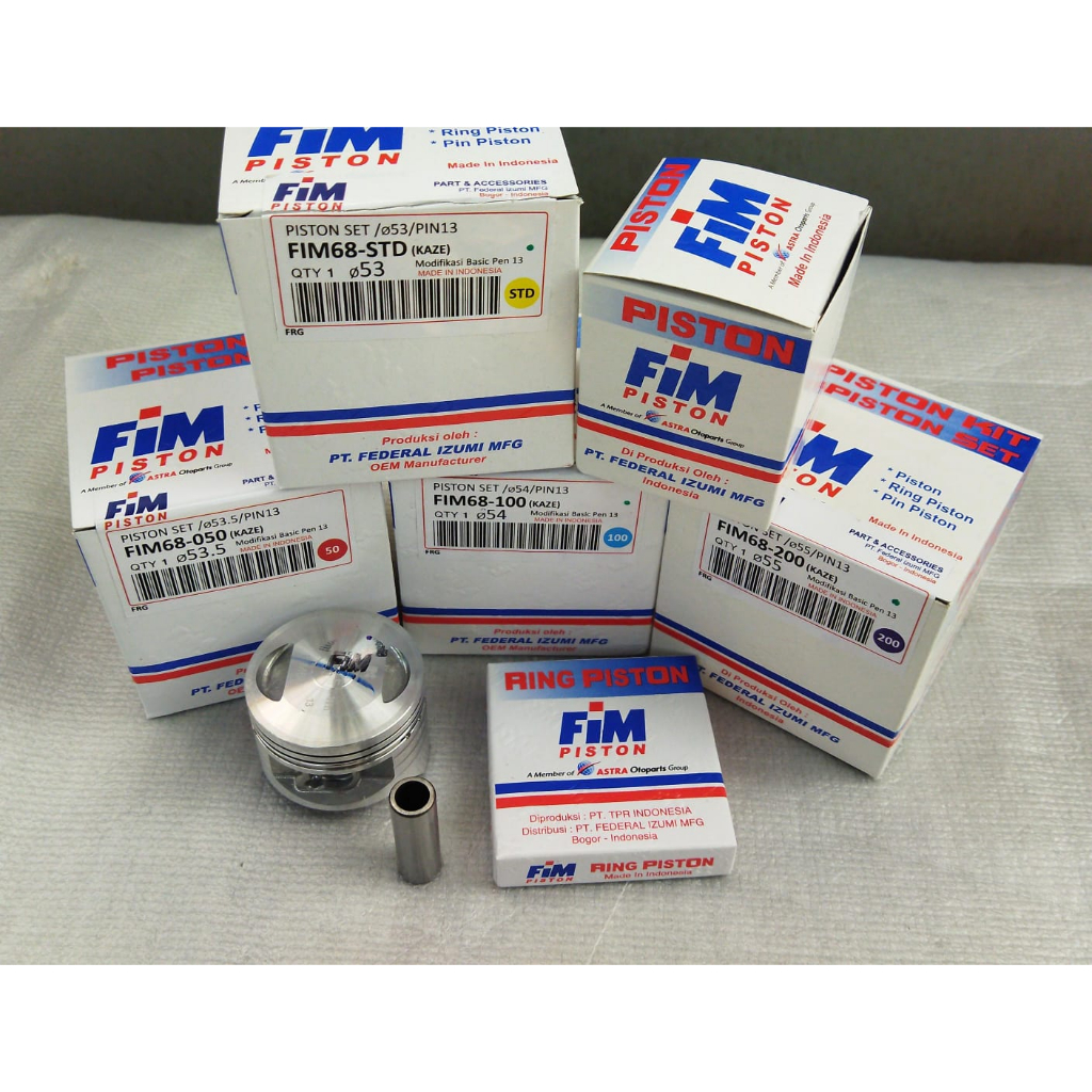 Jual SEHER PISTON KAZE KIT FIM-68 KAWASAKI KAZE 53 53'5 54 54,5 55 PIN ...