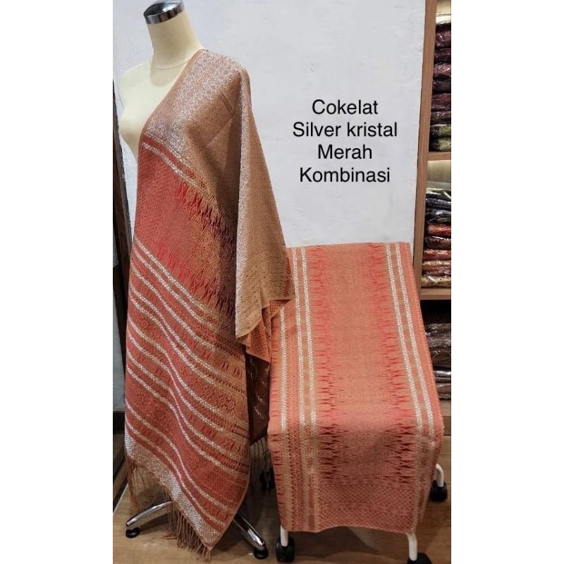 Jual Kain Songket Medan Tumtuman Tanpa Sambungan Sadum | Shopee Indonesia