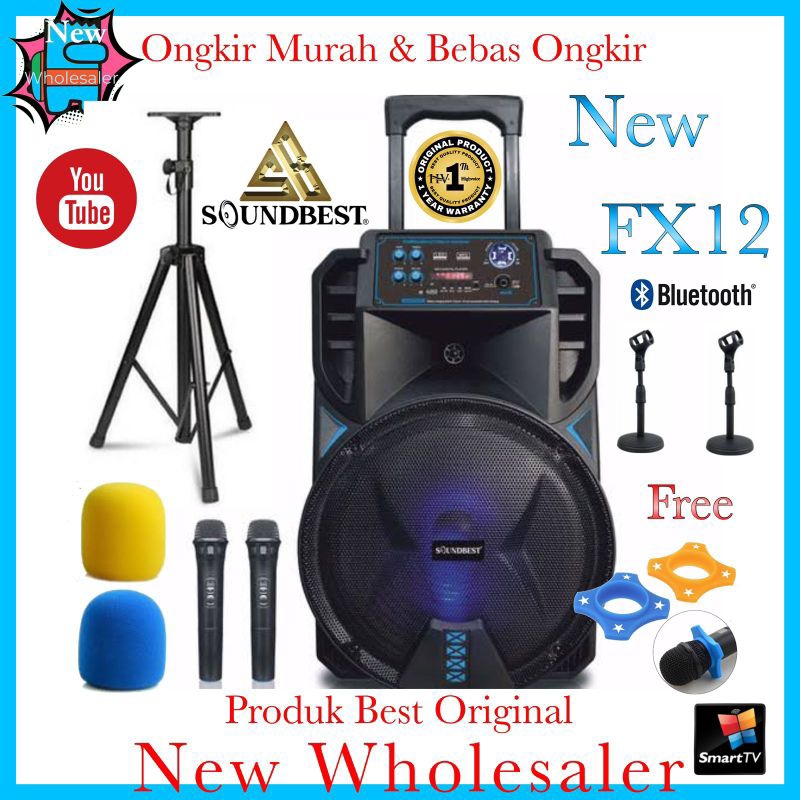 Jual Speaker Aktif Portable Soundbest Original 12 inch Fx 12 New wireless Hajatan | Shopee Indonesia