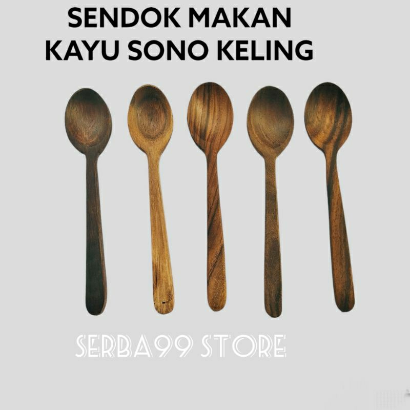 Jual SENDOK MAKAN KAYU SONO KELING FINISHING HALUS | Shopee Indonesia