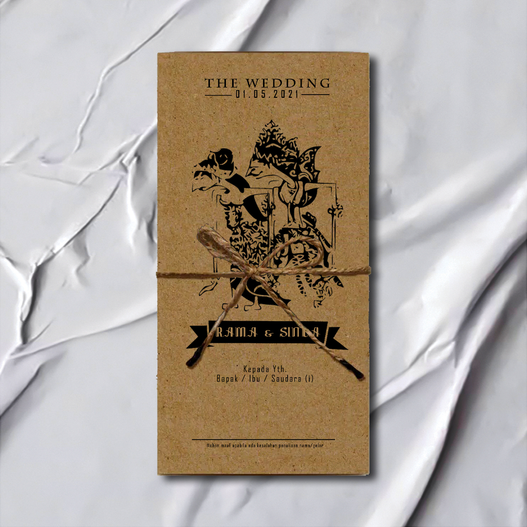 Jual Undangan Rustik Wayang | Shopee Indonesia