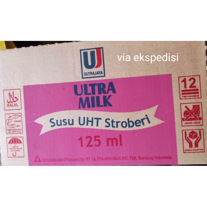 Jual Ultra Milk Susu UHT Rasa Stroberi 125 ml (1 dus isi 40 pcs) | Shopee Indonesia