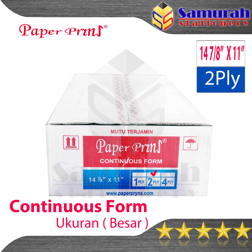 Jual Kertas Continuous Form Paper Prins 14 7/8 x 11 " ( Besar ) B2 Ply ...