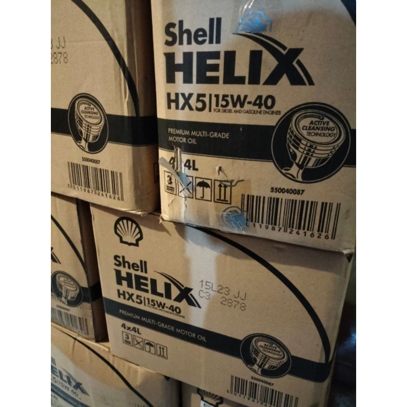 Jual oli Shell helix HX5 4liter per dus ( isi 4pcs ) | Shopee Indonesia