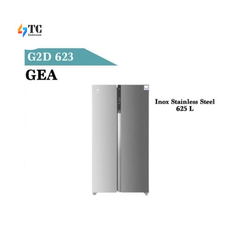 Jual Kulkas Gea Side By Side G2D-623 Inox Inverter - 625 Liter | Shopee Indonesia
