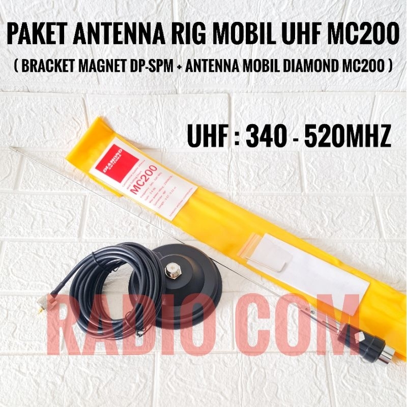 Jual PAKET ANTENA RADIO RIG MOBIL UHF MC200 PLUS BRACKET MAGNETBDP SPM ...
