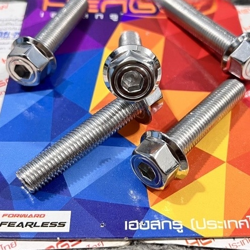 Jual Baut Probolt 10x45 Drat 14 baut Model 2Kunci Hexagon Stainless Chrome 100% Original Heng ...