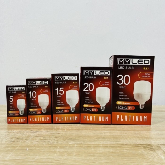 Jual Lampu LED 10 Watt Putih Myled Platinum 10W Bohlam LED 10w Daylight ...