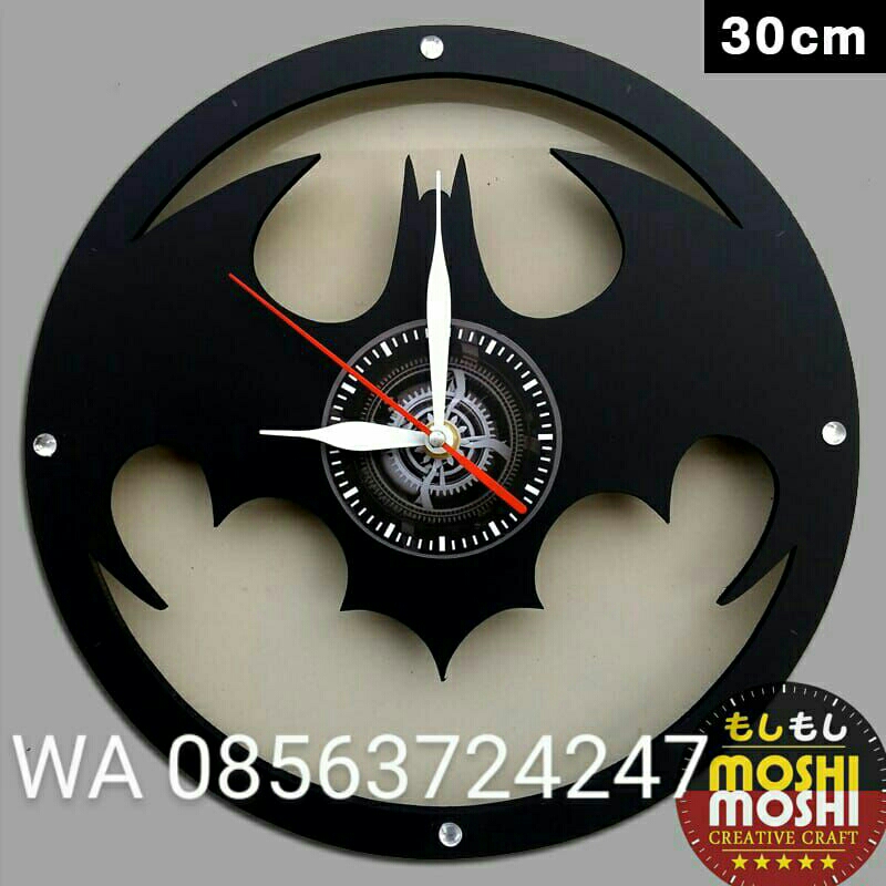 Jual Jam dinding Batman cutting black | Shopee Indonesia
