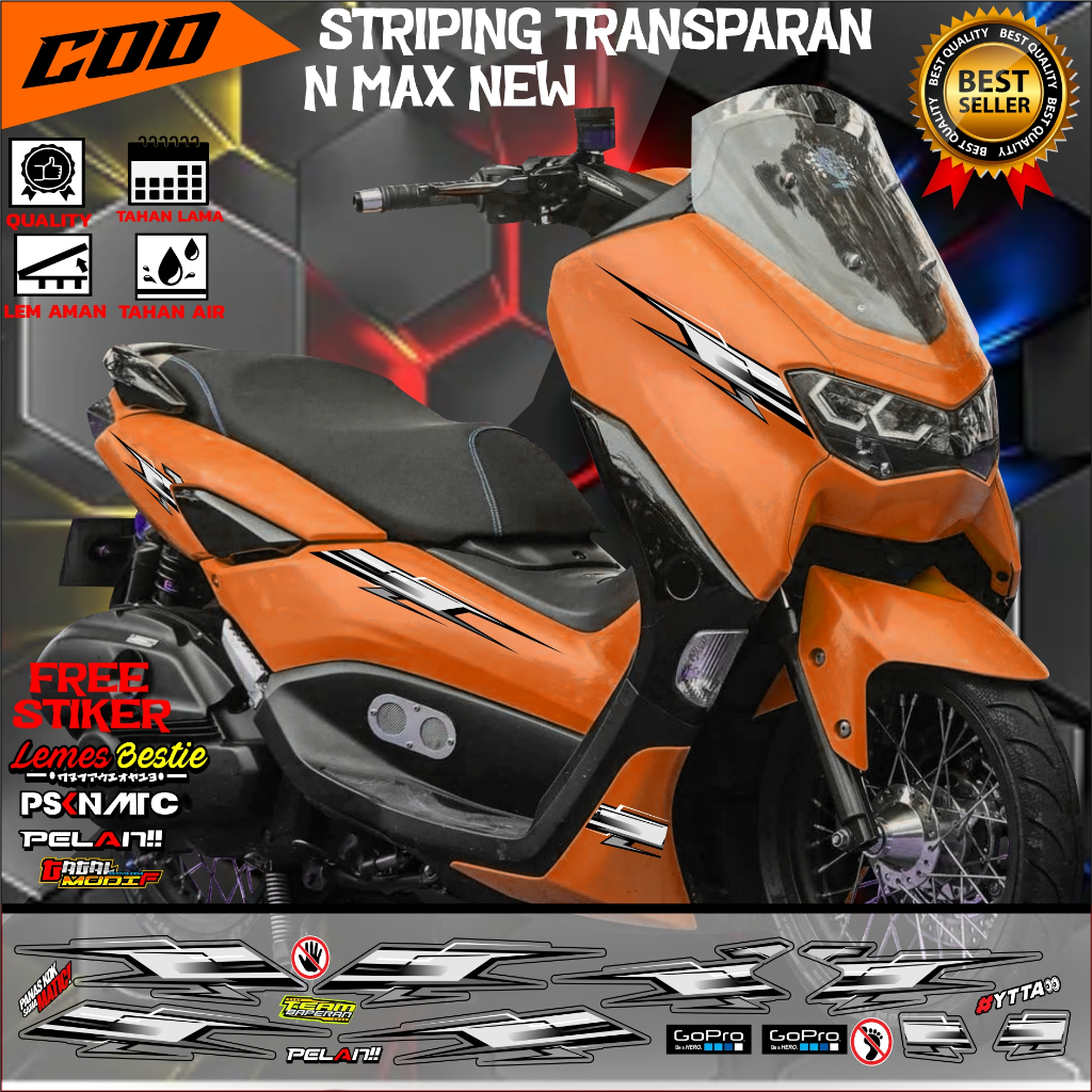 Jual STRIPING NMAX NEW STIKER N MAX TRANSPARAN | Shopee Indonesia