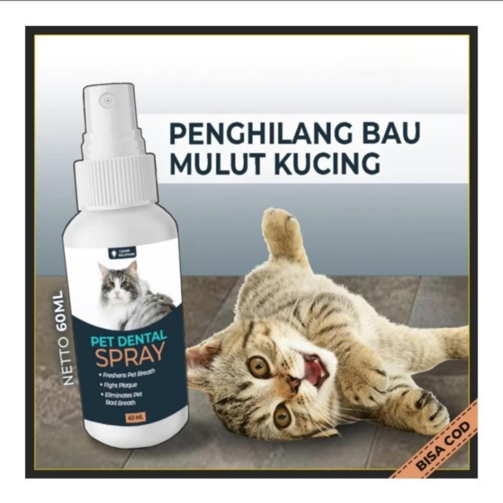 Jual PET DENTAL Spray Penghilang Bau Mulut Kucing 60ml ~ Pembersih ...