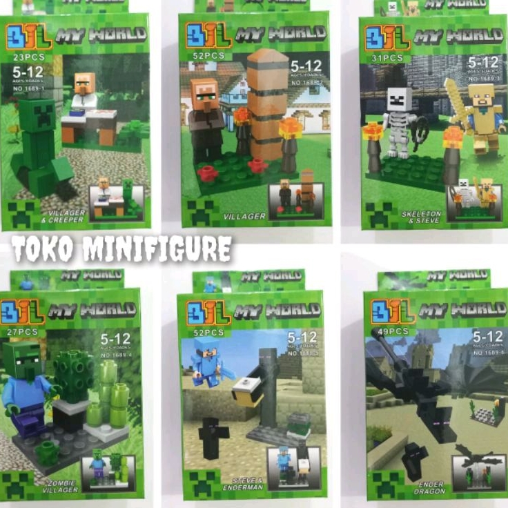 Jual MAINAN EDUKASI ANAK BRICKS MY WORLD MINICRAFT FIGURE ENDER DRAGON ...