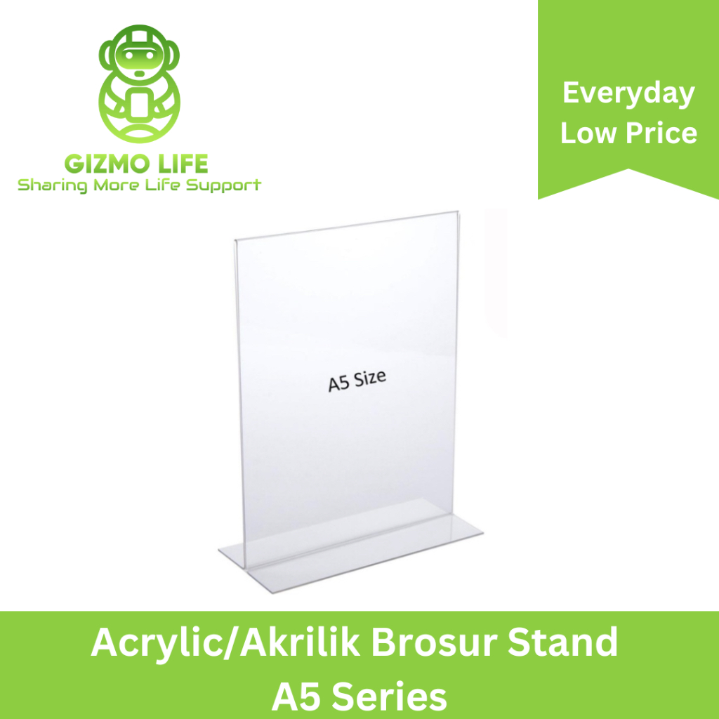 Jual Acrylic/Akrilik Brosur Stand A5 Series | Shopee Indonesia