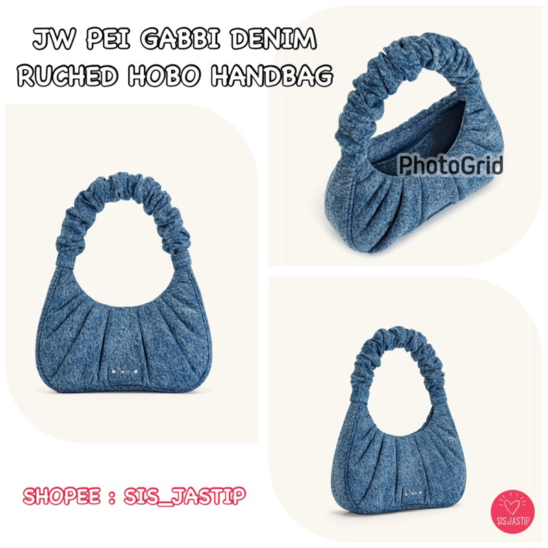 Jual JW PEI Gabbi Denim Ruched Hobo Handbag ( tanya stock sblm ...