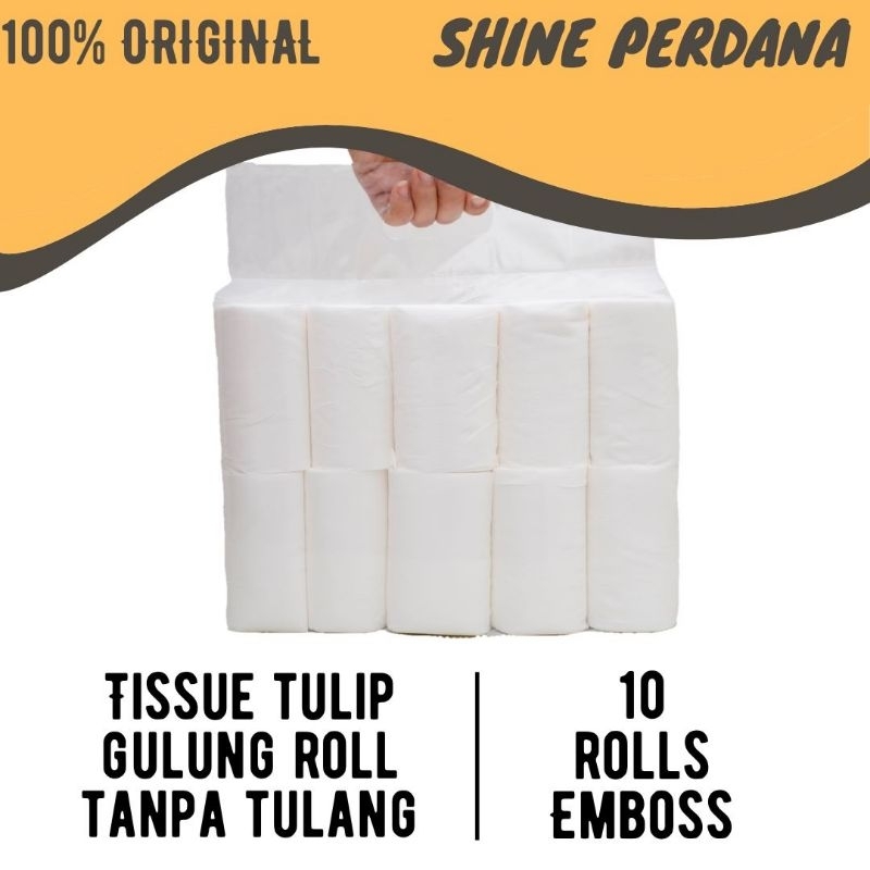 Jual Tissue Tisu Gulung Roll Coreless Tanpa Tulang 2ply Isi 10 Roll 200 ...