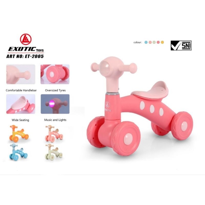Jual Sepeda dorong anak balance bike mainan play ground Exotic ET 2005 ...