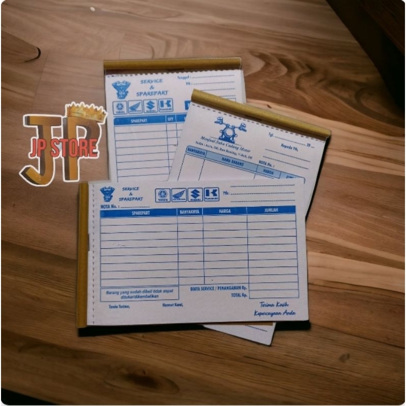 Jual NOTA BENGKEL MOTOR ATAU SERVICE MOTOR 2 PLY 1/4 FOLIO - SIAP KIRIM ...