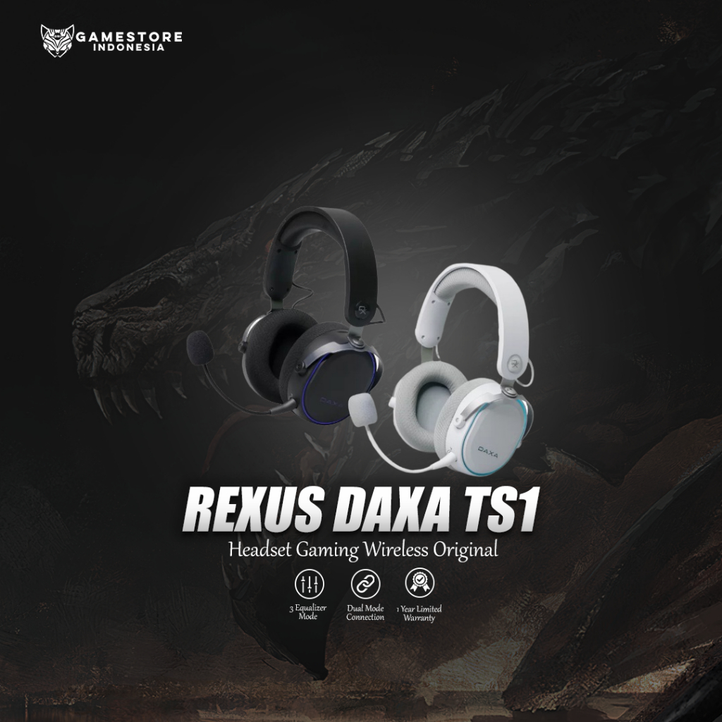 Jual Rexus Headset Gaming Wireless Daxa TS1 - Original | Shopee Indonesia