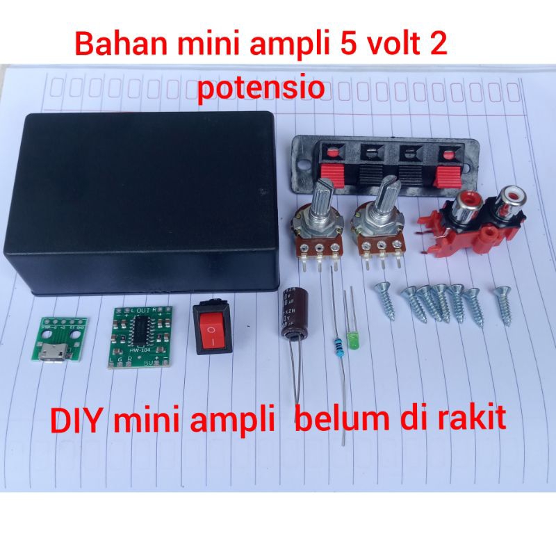 Jual Bahan Mini ampli stereo 5 volt 2 potensio | Shopee Indonesia