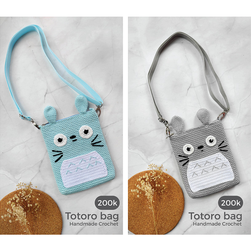 Jual Handmade Crochet Ghibli Totoro Sling Bag | Shopee Indonesia