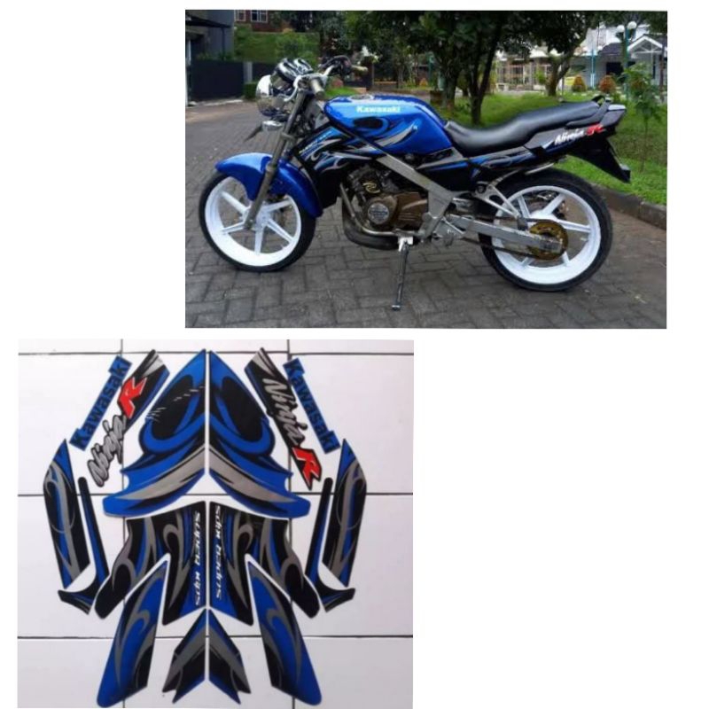 Jual Sticker striping ninja r 2012 biru | Shopee Indonesia