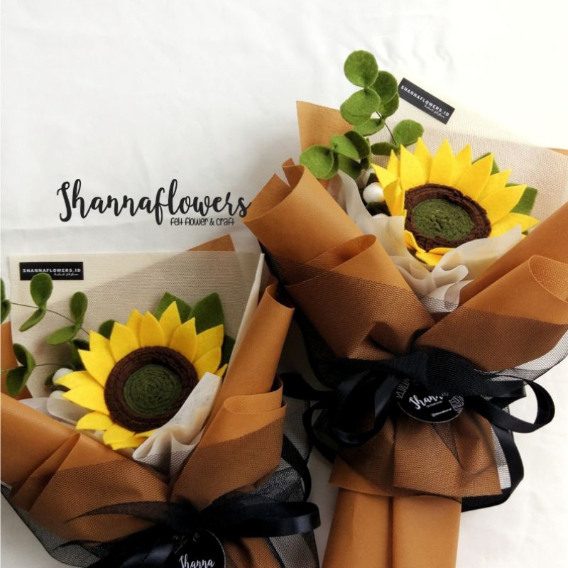 Jual BUKET BUNGA FLANEL HANDMADE 1 TANGKAI TANGKAI BUNGA PALSU BUKET ...