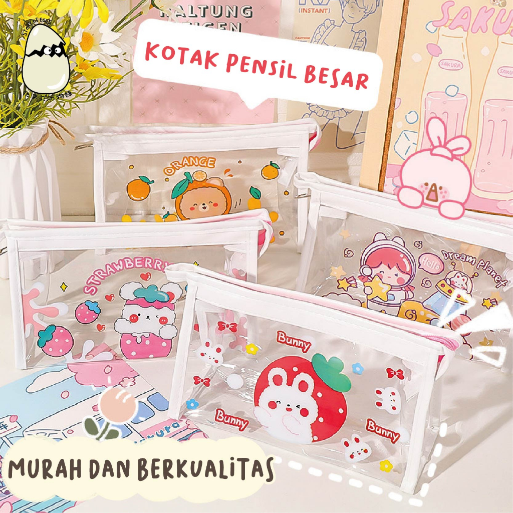 Jual Trapezium Pencil Case Cute and Aesthetic l Permium Quality Kotak ...