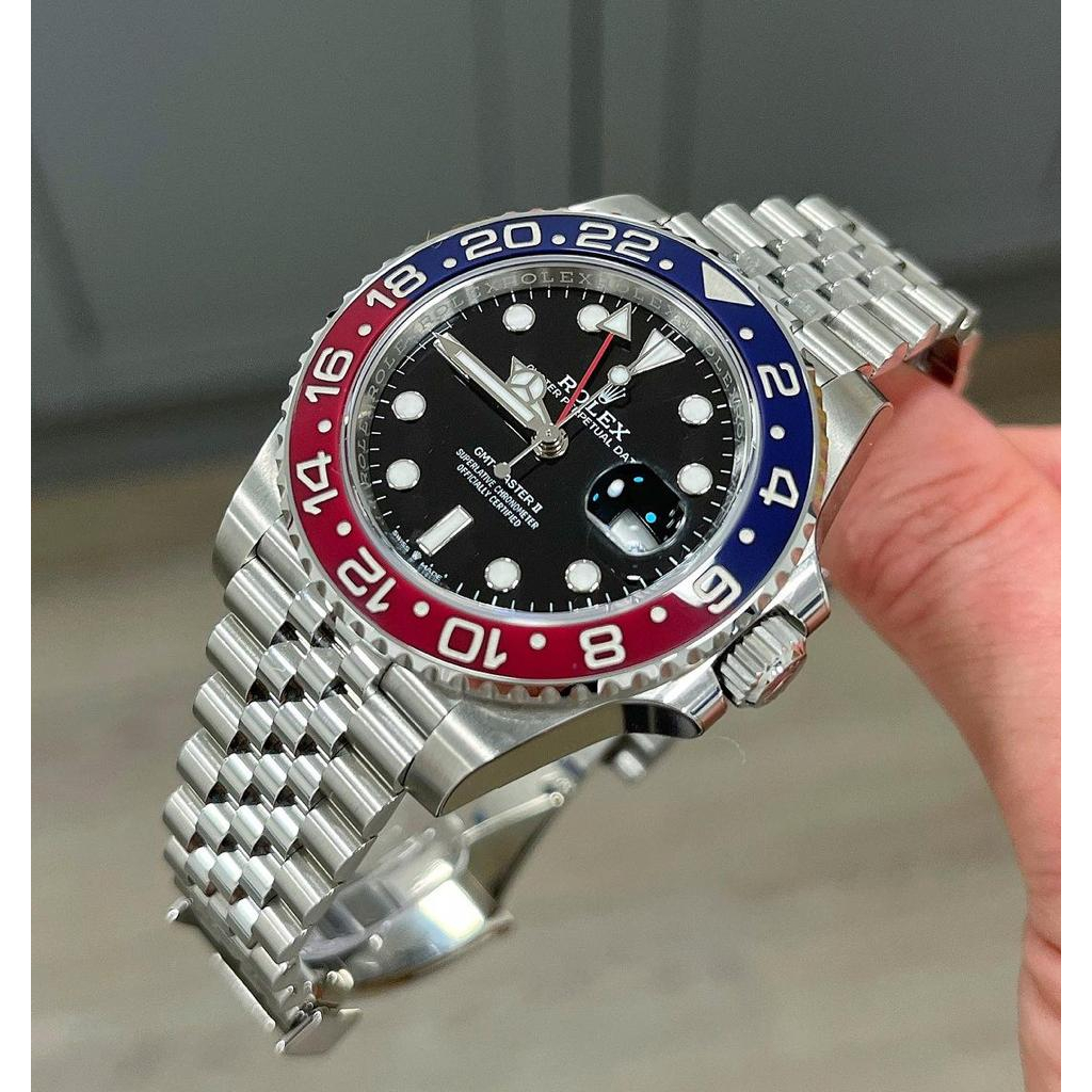 Jual Rolex GMT-Master II 'Pepsi' Jubilee Clean Factory 3235 Ori Clone Same As Fullset | Shopee ...