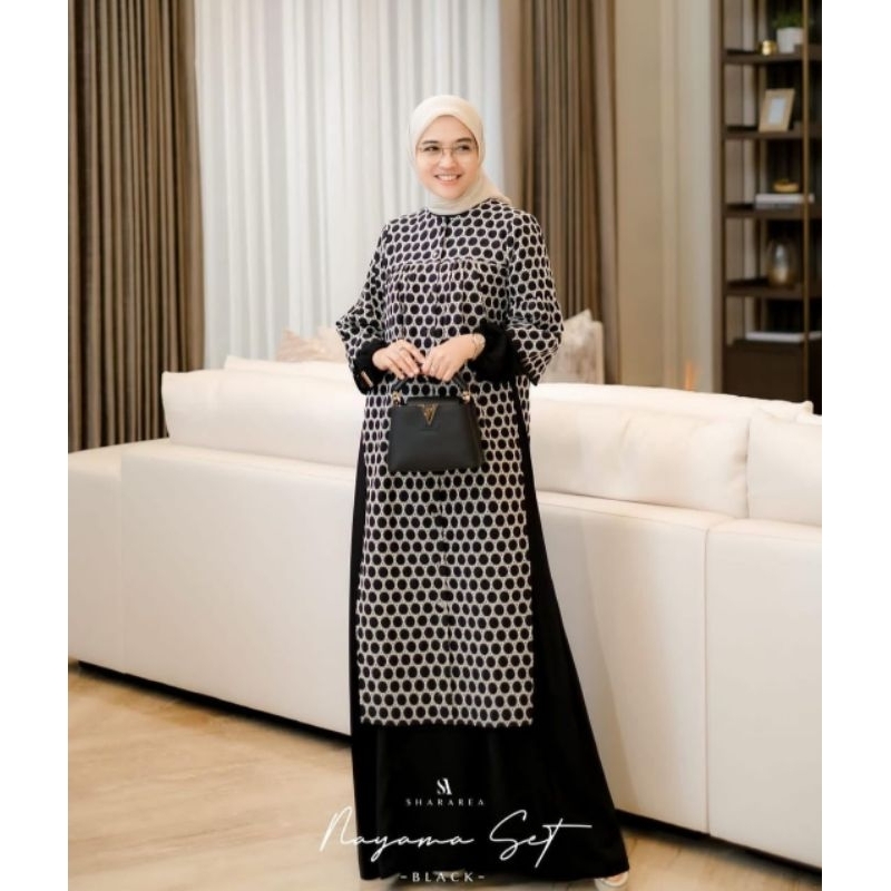 Jual Nayama set by shArarea warna hitam | Shopee Indonesia