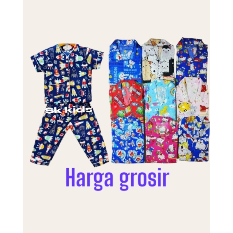 Jual Paket hemat 5 pcs piama baju tidur anak termurah 1-10 tahun ...