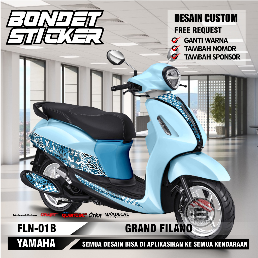 Jual STICKER DECAL YAMAHA FILANO FULL BODY KODE FLN-01B | Shopee Indonesia
